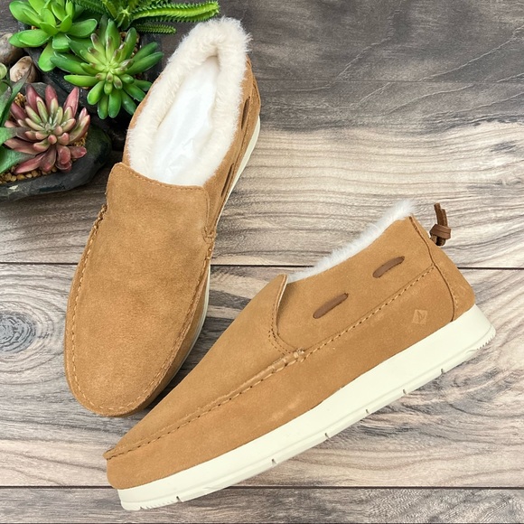 Sperry | Shoes | New Sperry Moc Sider Tan Indoor Outdoor Suede Moccasin ...